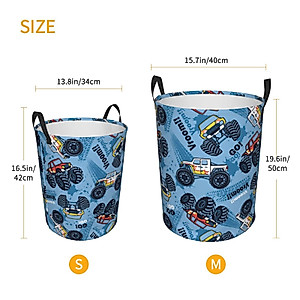 Basketball Sports Round Laundry Hamper Storage Basket Toys Clothes Organizer Bin For Home Bathroom Bedroom Dorm Nursery, 62l