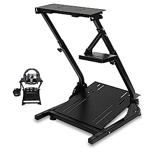 Fruyyzl G29 G920 Racing Wheel Stand, Height Adjustable & Foldable Steering Wheel Stand for Logitech G923 G25 G27,Supporting Thrustmaster T80 T150 TX F430 Gaming Wheel Stand(Wheel Pedals NOT Included)