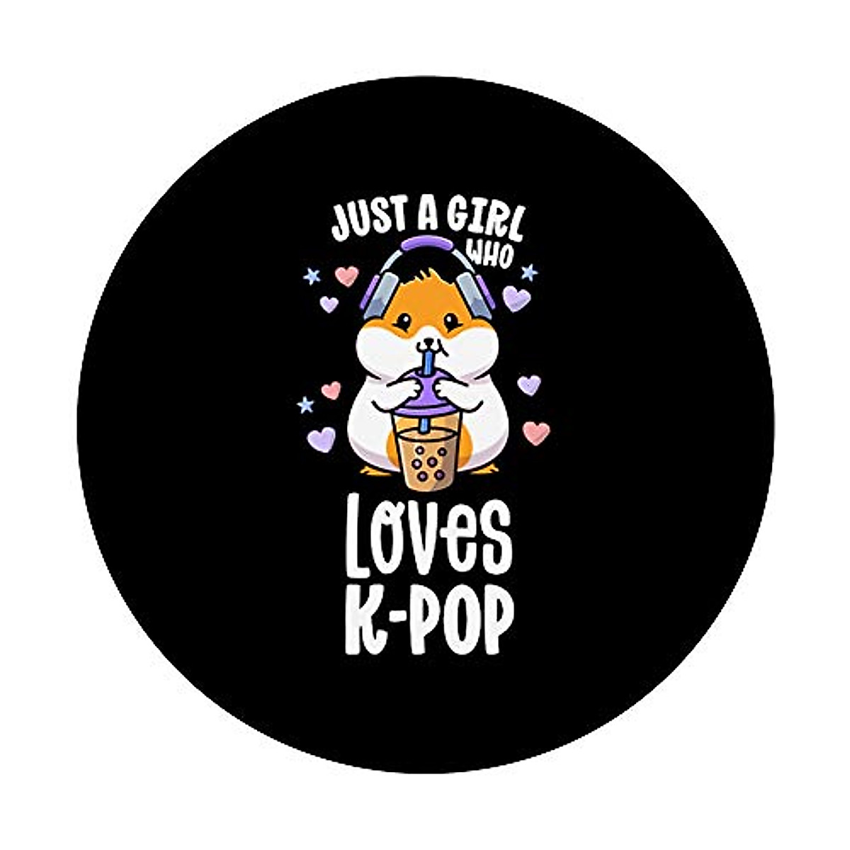 K Pop Gifts For Teens Girl Kawaii KPop Hamster Bubble Tea PopSockets PopGrip: Swappable Grip for Phones & Tablets