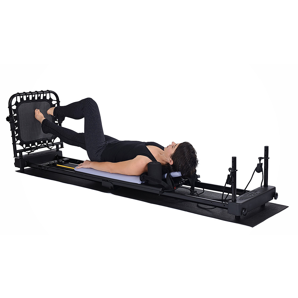 AeroPilates Foldable Reformer 4420 | Four-Cord Resistance | Free-Form Cardio Rebounder | includes Four Workout DVDs