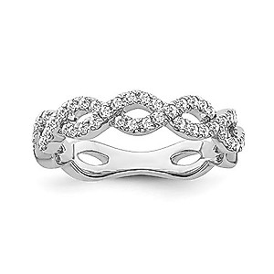 ARAIYA FINE JEWELRY 10K Yellow Gold Diamond Infinity Band Ring (1/2 cttw, I-J Color, I2-I3 Clarity), Size 7