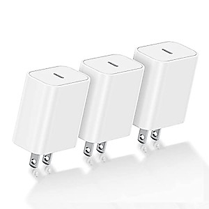 iPhone Fast Charger Block, 3Pack 20W USB C Wall Charging Plug, Type C Apple Charging Power Adapter Cube Brick for iPhone 14/14 Max/13 Pro/13 Pro Max/12 Mini/11 Pro/11/iPad/Samsung Galaxy S22/21/20/S10