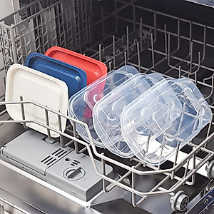 Cozihom Food Storage Containers with Lids, BPA-Free Meal Prep Storage Box, Reusable, Stackable, with Lids and Steam Vent, Microwave & Dishwasher Safe, 13Oz/400ml, Set of 5