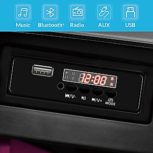 Kidzone Kids Electric Ride On 12V Licensed Lamborghini Sian Roadster Battery Powered Sports Car Toy with 2 Speeds, Parent Control, Sound System, LED Headlights & Hydraulic Doors - Pink