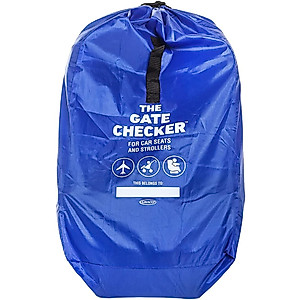 Graco Car Seat + Umbrella Stroller Extra Large Travel Bag, Tear & Water Resistant, Heavy Duty Travel Bag, Universal Size Gate Check Bag for Convertible Car Seats, Infant Carriers & Booster Seats, Blue