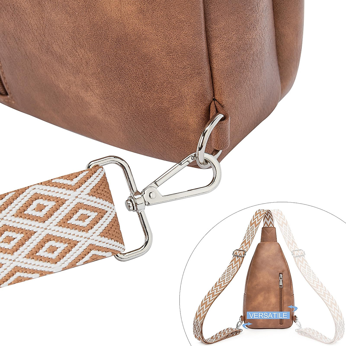 CLUCI Crossbody Bags for Women, Sling Bag for Women, Cross Body Bag for Woman, Crossbody Bag, Leather Sling Backpack, Sling Bag Travel Hiking Cycling