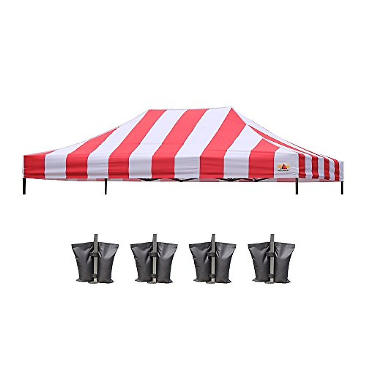 ABCCANOPY Replacement Canopy Top for Pop Up Canopy Tent (10x15, Red Stripe)