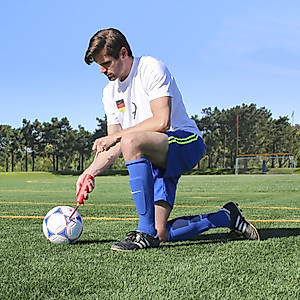 GoSports Sports Ball Inflation Pump 3 Pack with Needles & Travel Bag Great for Parents, Coaches and Sports Camps, Red