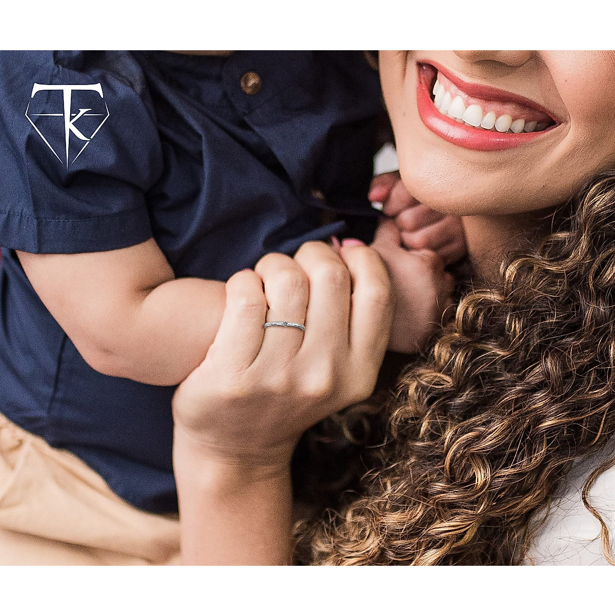 Takar Solid 14k Gold Solitaire Diamond Accent Ring, Promise ring, Engagement Wedding Band Jewelry for Men and Woman, Made in USA. (Size 10)