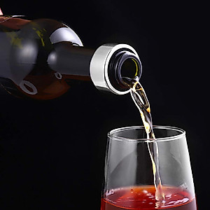 Cabilock 12pcs Wine Bottle Drip Collar Stainless Steel Wine Bottle Collar Wine Drip Ring Wine Neck Catcher for Home Restaurant