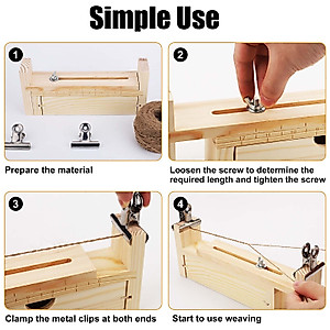 NQEUEPN Wood Bracelet Jig, Adjustable Wood Jig Bracelet Maker with 2 Metal Clips DIY U Shape Clear Scale Bracelet Jig for DIY Craft Hand Bracelet Knitting Tool (Drawer)