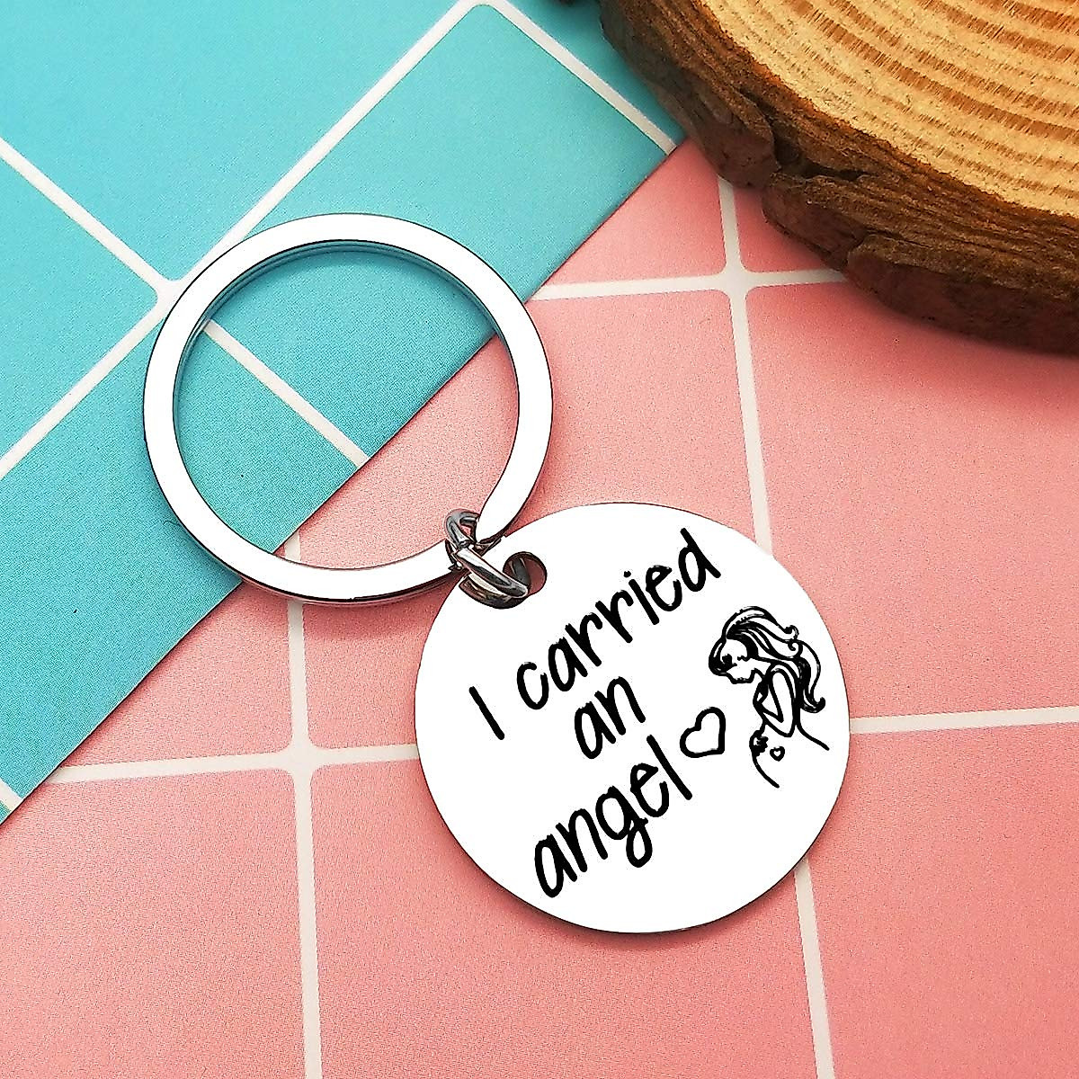 Mom Memorial Baby Gift Miscarriage Memorial Keychain I Carried An Angel Keychain Miscarriage Stillborn Infant Child Loss Memorial Gift Miscarriage Sympathy Gift Jewelry In Memory of Infant Child Gift