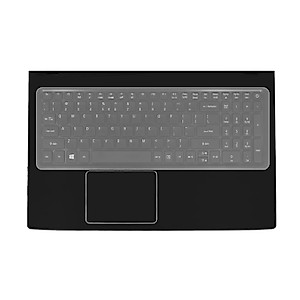 Universal Keyboard Cover for 15.6"-17.3" Laptop Notebook with Numeric Keypad Keyboard (Width 14.4" x Height 5.3"), Ultra Thin Silicone Waterproof Keyboard Protector Skin -Clear