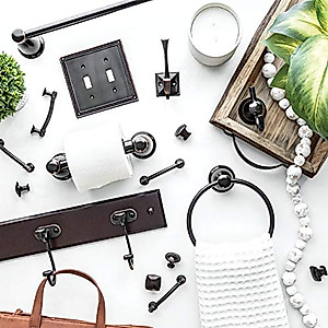 Franklin Brass Kinla (5-Pack) Bathroom Set Oil-Rubbed Bronze 18", 24" Towel Bar Racks,Toilet Paper Holder, Hand Towel Holder, Hook | Bathroom Accessory Set Towel Holder 5-Piece Hardware Set KIN5PC-ORB