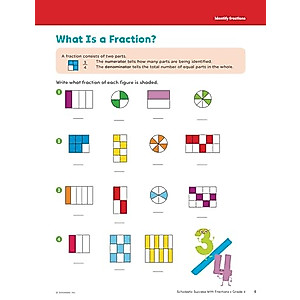 Scholastic Success with Fractions Grade 4 Workbook