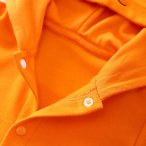 RELABTABY Cute Baby Boy Girl Romper Newborn Anime Onesie Toddler Halloween Cosplay Jumpsuit Outfit Clothes Orange