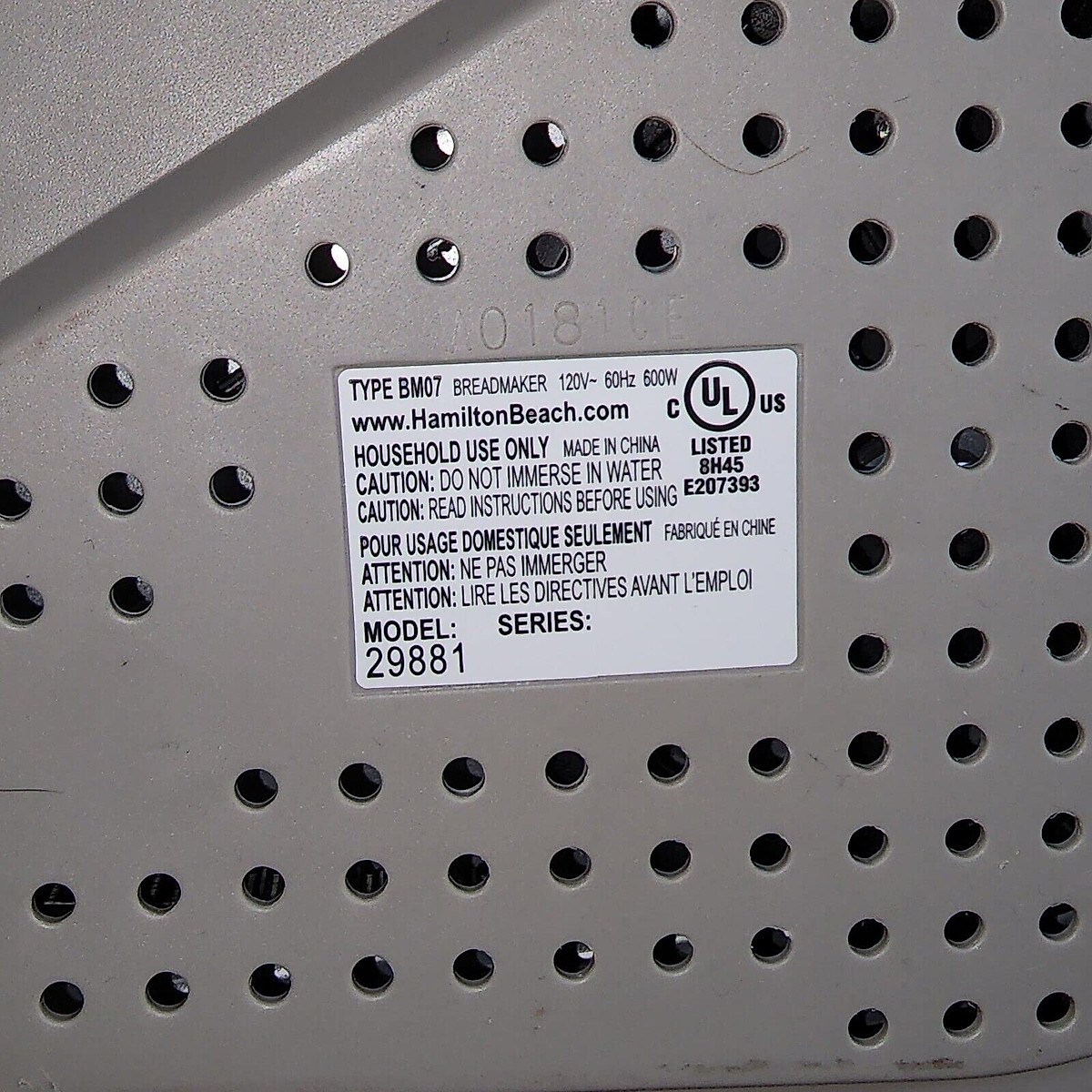 Belt for Hamilton Beach Bread Maker Models 29881 29882 29882C only