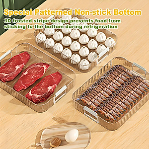 JOBVERT Deli Meat Container for Fridge, Lunch Meat Container for Refrigerator with Lids, 3 Layer Bacon Cheese Cold Cuts Storage Containers for Fridge Organizers and Storage