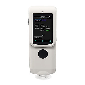 HFBTE Low Cost Spectrophotometer Chromatic Colorimeter Color Control Test Equipment For Powder Paint Food Plastic Colour Etc With 8mm Flat Aperture D/8 SCI Mode Touch Screen USB Data Port Accuracy 0.1