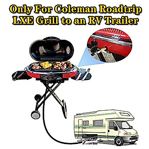 MCAMPAS Propane Adapter with RV Extension Hose 12FT Quick Connect Kit Replacement for Coleman Roadtrip LXE Portable Grill ONLY Hook Up RV Motorhomes
