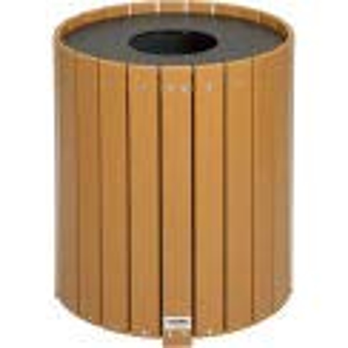 Global Industrial Round Recycled Plastic Receptacle W/Liner, 32 Gallon, Cedar
