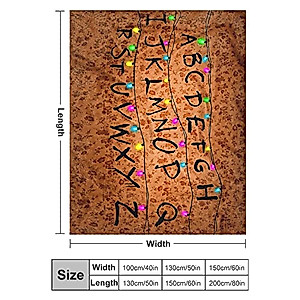 MLLOGBO Christmas Alphabet Blanket Throw Blanket Flannel Blankets Couch Sofa Living Room Bedding for Boys Adults Gifts 50"X40"