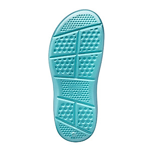 Joybees Dance Sandal - Women's Sporty Arch Support Slip-On with Pivot Backstrap - Metallic Teal - Women's Size 10