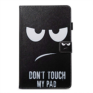 Case for 2016-2018 Kindle Fire HD 8 - MonsDirect PU Leather Smart Case Cover with Auto Wake/Sleep for Kindle Fire HD 8 Tablet (8" 2018 2017 2016 Release, 8th/ 7th / 6th Generation), Don't Touch My Pad