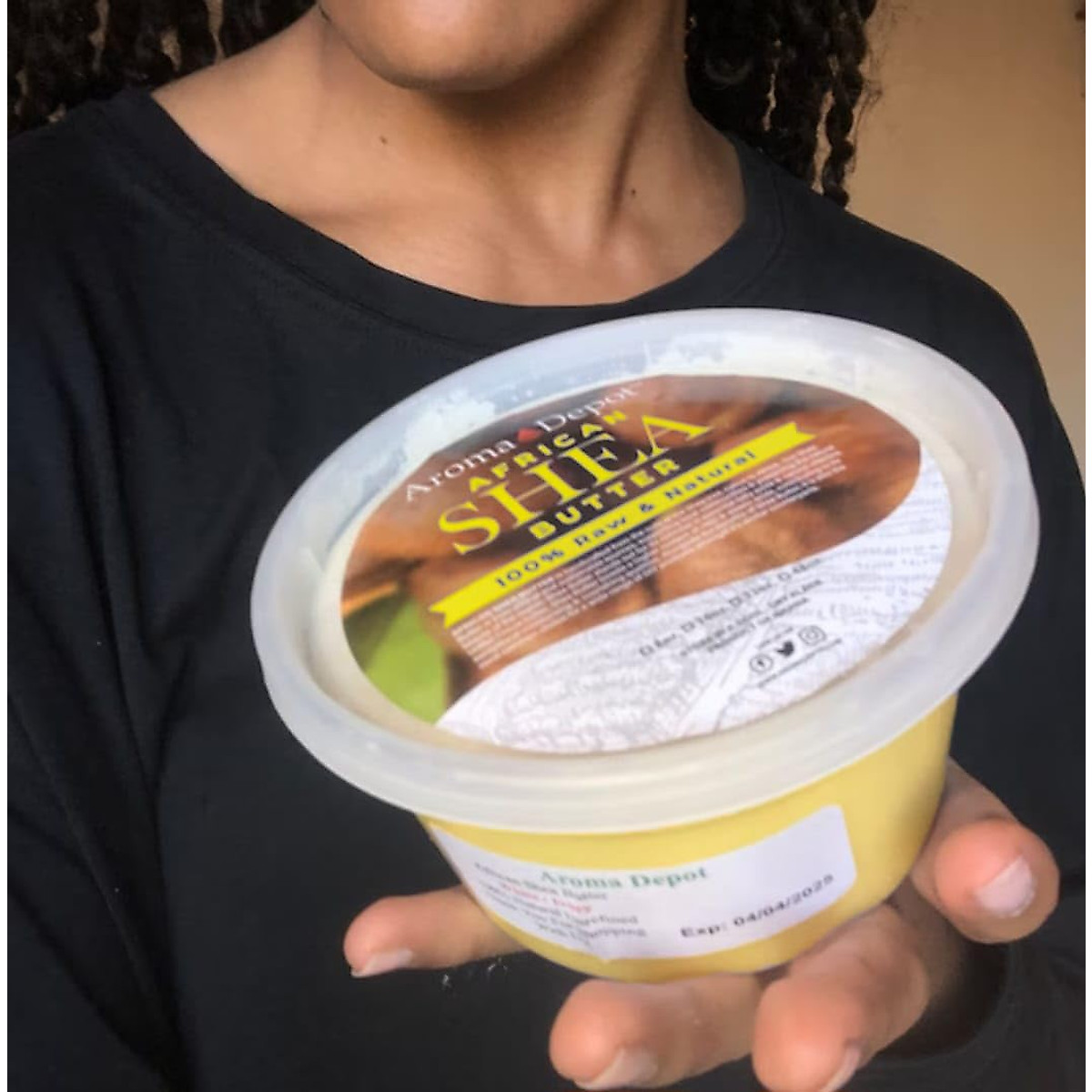 Aroma Depot Raw African Shea Butter 32 oz Yellow Grade A 100% Pure Natural Unrefined Fresh Moisturizing, Ideal for Dry and Cracked Skin. Can be use in Body, Hair and Face.