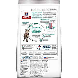 Hill's Science Diet Dry Cat Food, Adult, Perfect for Weight Management, Chicken Recipe, 7 lb. Bag