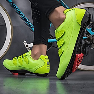 Mens Womens Indoor Cycling Shoes Compatible with Peloton Bike Shoes Cycling Shoes,Green