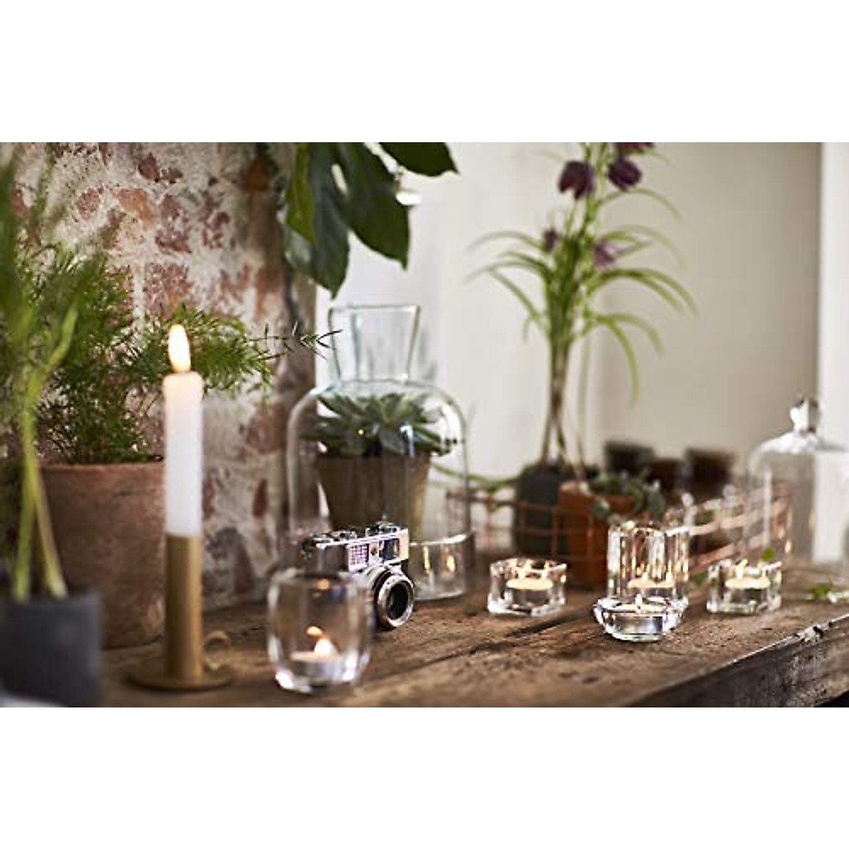 L'ner Tea Light Candles – Set of 100 Unscented Candles – Burns Aprx. 3.5 Hour – Party Candles – Tea Light Ambience Candles – Restaurant Decorations