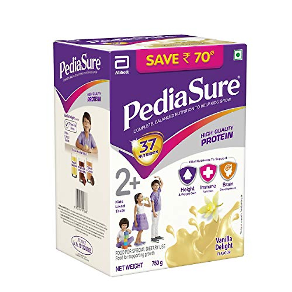 Abbott Pediasure Vanilla Refill Pack 750gm