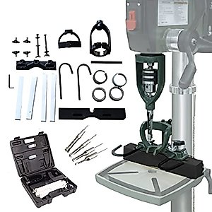 TWSOUL Bench Drill Locator Set, Square Hole Chisel Drilling Machine Woodworking Bench Mortiser Location Tool, Mortising Attachment Kit for Mortising Chisels Tenoning Drilling Machine