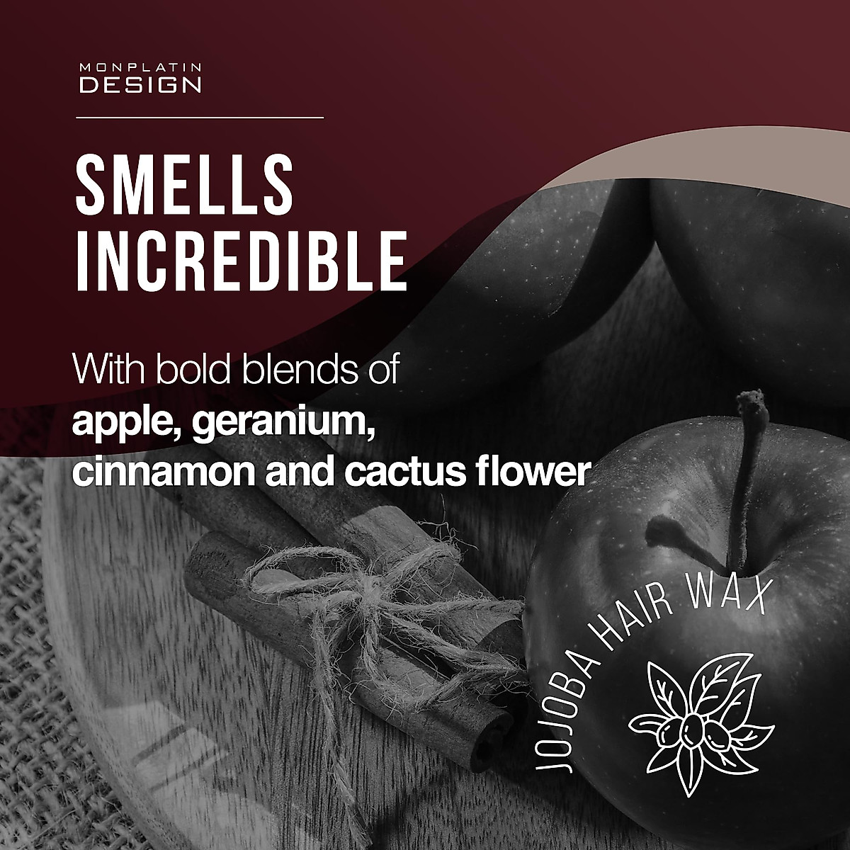 Mon Platin Professional Hair Wax - 150 ml Moisturizing Grooming Wax for Men's Wet and Shiny Look Styling with Jojoba Oil Essence and Pure Water for Scalp Enrichment