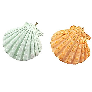 POPETPOP Parrot Perch Stand - 2PCs Shell Shape Totoro Squirrel Hamster Calcium Teeth Mouth Molar Grinding Stone Parrot Beak Stone Stand Platform