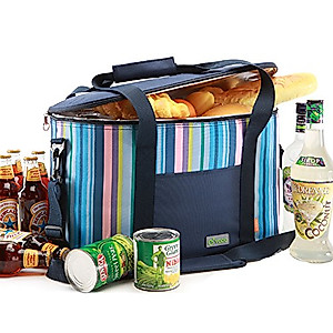 Yodo 25L Collapsible Soft Cooler Bag - Family Size Roomy for Reunion, Party, Beach, Picnics, Sporting Music Events, Everyday Meals to Work