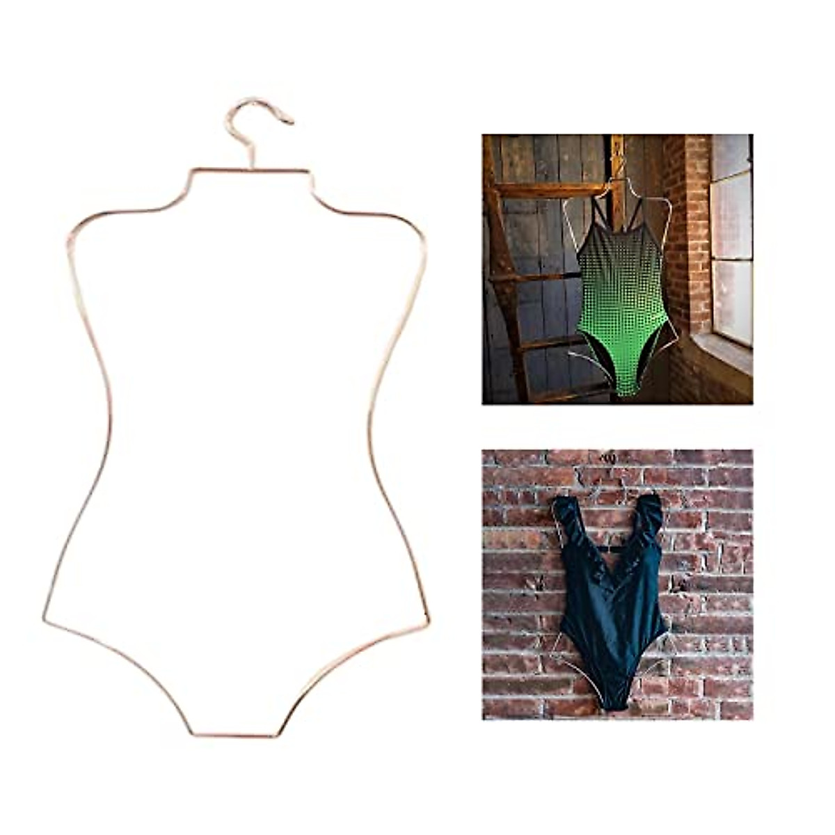 4pcs Metal Wire Body Shape Swimsuit Hangers, Boys Wardrobe Organizer, Unisex Beachwear Rack Clothes Hanger for Home Closet Cloakroom