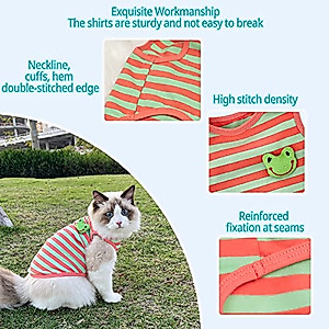 MESHEEN 2 Pack Dog Shirt Sleeveless for Small Dogs Made of Soft Skin Friendly Pure Cotton Breathable Stretch Fabric Keep Your Pet Cozy, Puppy Vest Use Classic Striped Style Design