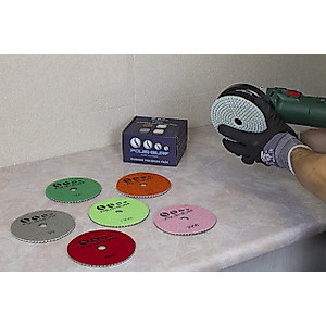 Diamond Polishing Pads 5 Inch Wet Dry Set 8 Pieces for Marble Quartz Stone Countertop Granite Concrete Polishing - by POLISHSURF