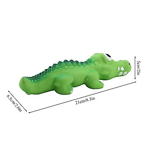 HERCHR Squeaky Dog Toys Cute Crocodile Latex Toys Chewing Squeaky Toy Dog Chew Toy for Interactive Fetch Play for Small Medium Pets Dog Latex Squeaky Toys Dog Fetch Toy