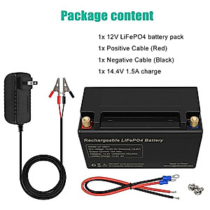 Talentcell 12V LiFePO4 Battery Pack LF120A1, Deep Cycle Rechargeable 153.6Wh 12.8V 12Ah Lithium Iron Phosphate Batteries