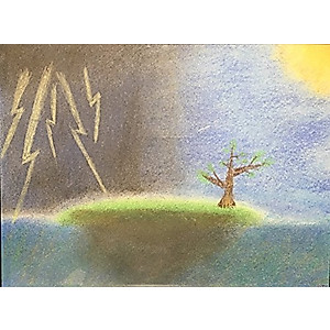 'The Isle of Storm and Sun' pastel drawing
