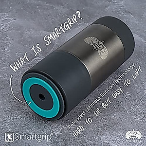 Toadfish Slim Non-Tipping Can Cooler for 12oz Cans - Suction Cup Cooler For Beer & Soda - Stainless Steel Double-Wall Vacuum Insulated Cooler - Sturdy Beverage Holder - (White)