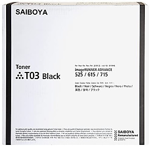 T03 Black Toner Cartridge Remanufactured (2725C001) Replacement for Canon Advance dx 525iF 525iFZ 615iF 615iFZ 715iF 715iFZ 527iF 527iFZ 617iF 617iFZ 717iF 719iF 719iFZ 619iF 619iFZ 529iF 529iFZ.