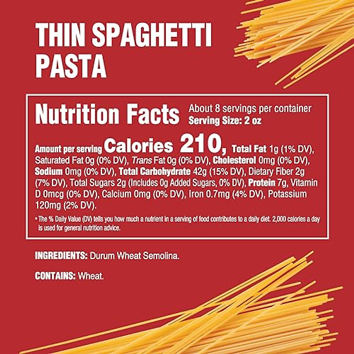 Rao's Homemade Spaghetti Pasta, 16oz, Traditionally Crafted, Premium Quality, From Durum Semolina Flour, Traditional Bronze Die Cut, Imported from Italy