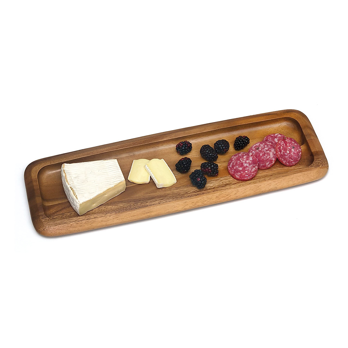 Lipper International Acacia Narrow Serving Tray for Sushi or Cheese, 18.25" x 6.13" x 0.75"