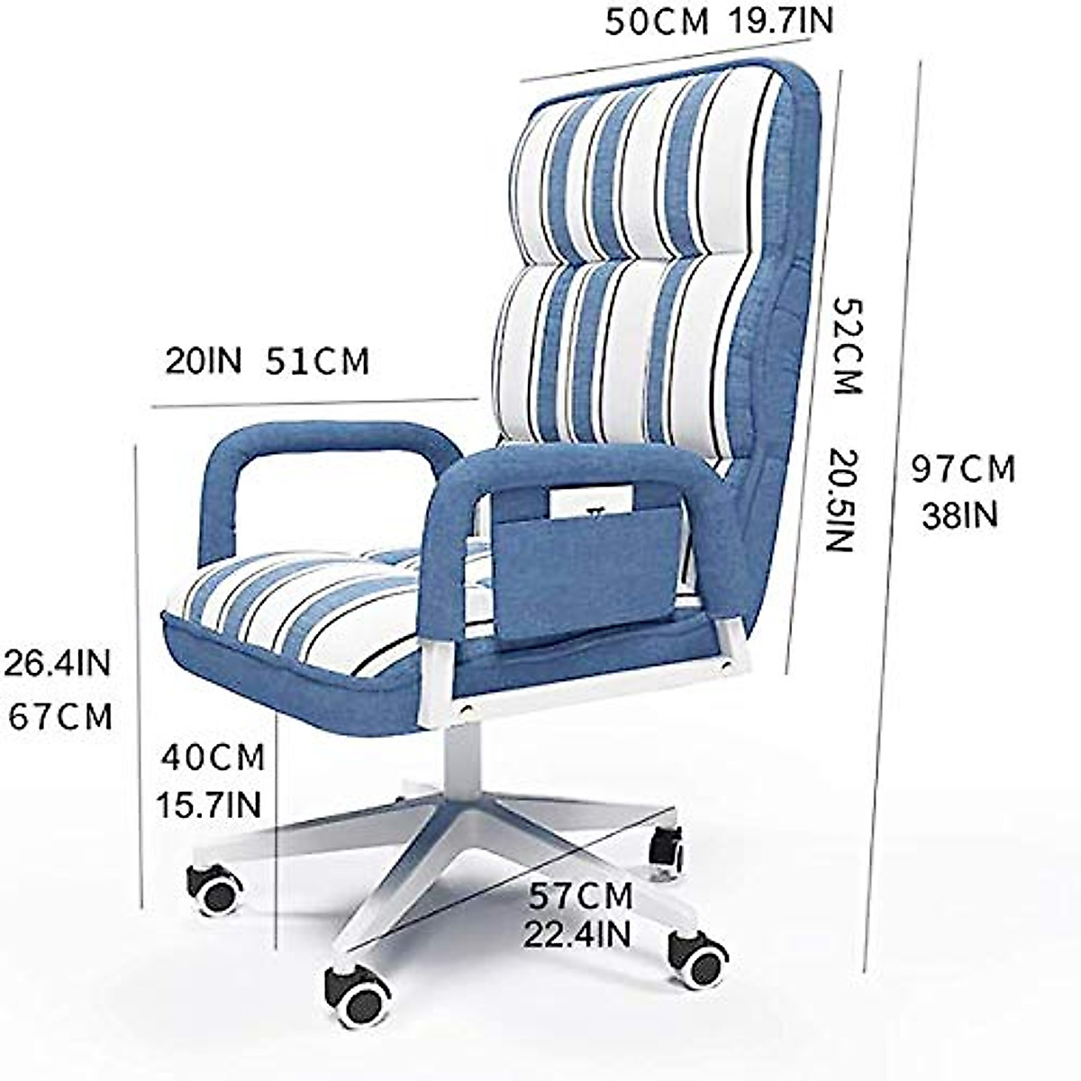 MayNuo Office Chair Gaming Chair Computer Chair Computer Chair Ergonomic,Adjustable Swivel Chair Upholstered Seat Cushion for Adults,High Back Office Chair Lifting Desk Chair with Armrest Soft/Pink/51