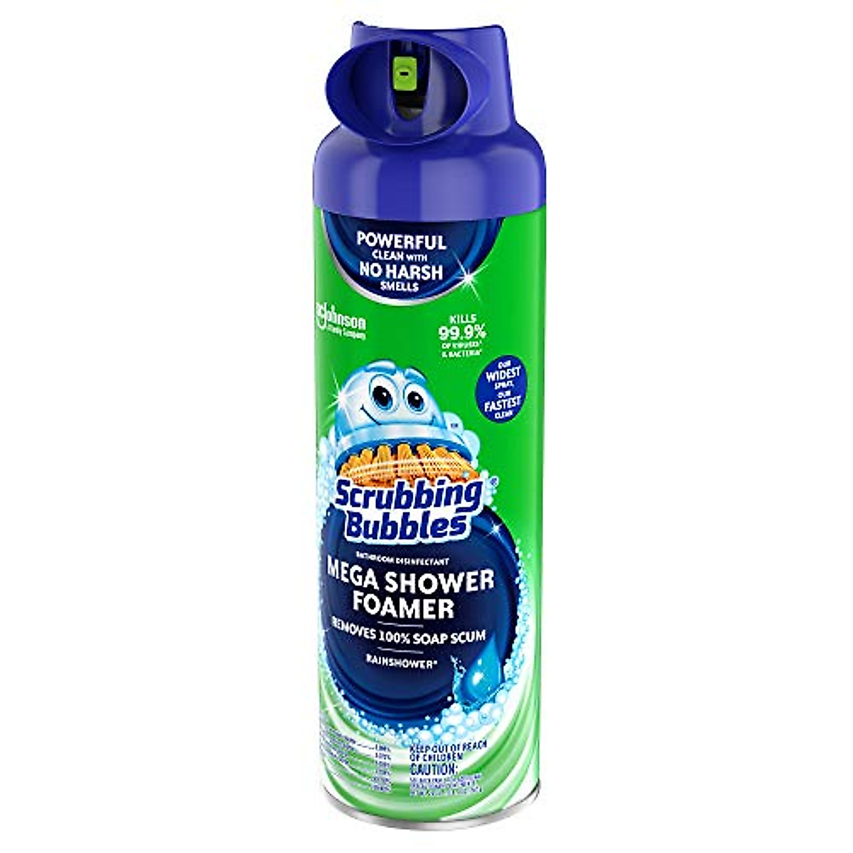 Scrubbing Bubbles Mega Shower Foamer Aerosol, Rainshower, 20 oz