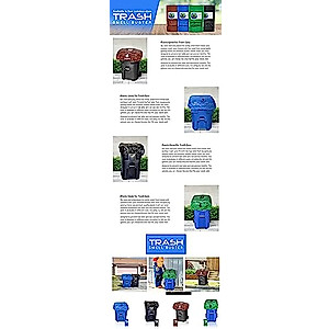 Trash Smell Buster, Trash Can Cover, Odor Eliminating Bag with Elastic Rubber Band, Eliminates Odor from Trash, Durable, Effective, Chemicals Free, 32 Gallon, 1 Cover